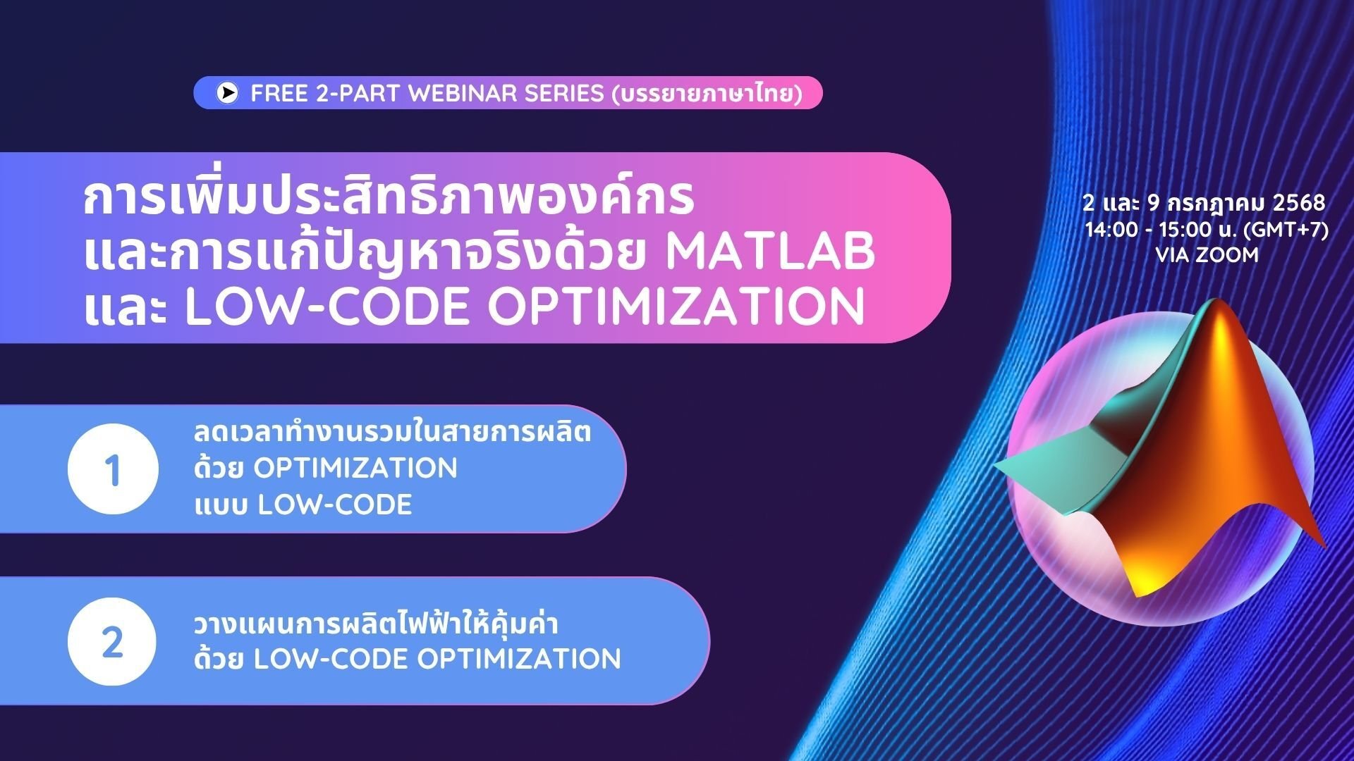 เพิ่มประสิทธิภาพองค์กรและแก้ปัญหาด้วย MATLAB และ Low-Code Optimization